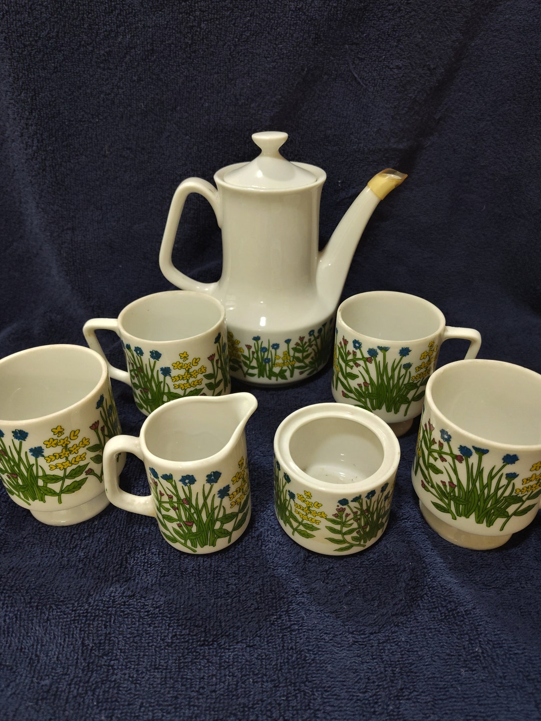Vintage Garden Floral Tea Set From Japan - Etsy