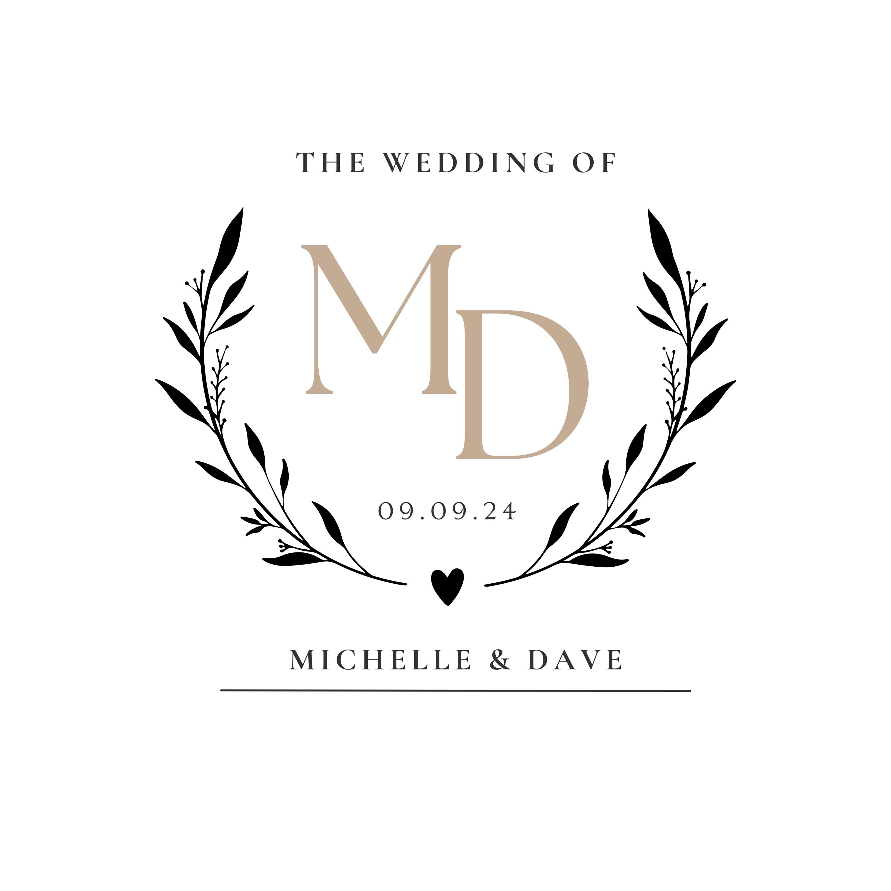 Simple Wedding Logo, Floral Monogram Designs, and Elegant Custom Logo ...