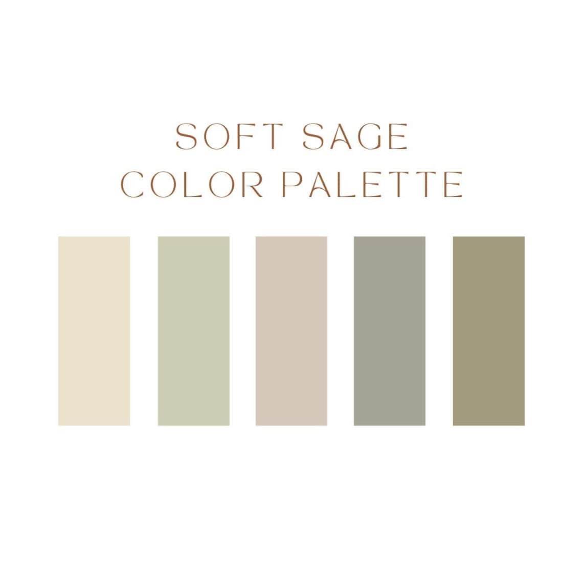 Soft Sage Color Palette - Curated Paint Colors for Your Home - Etsy