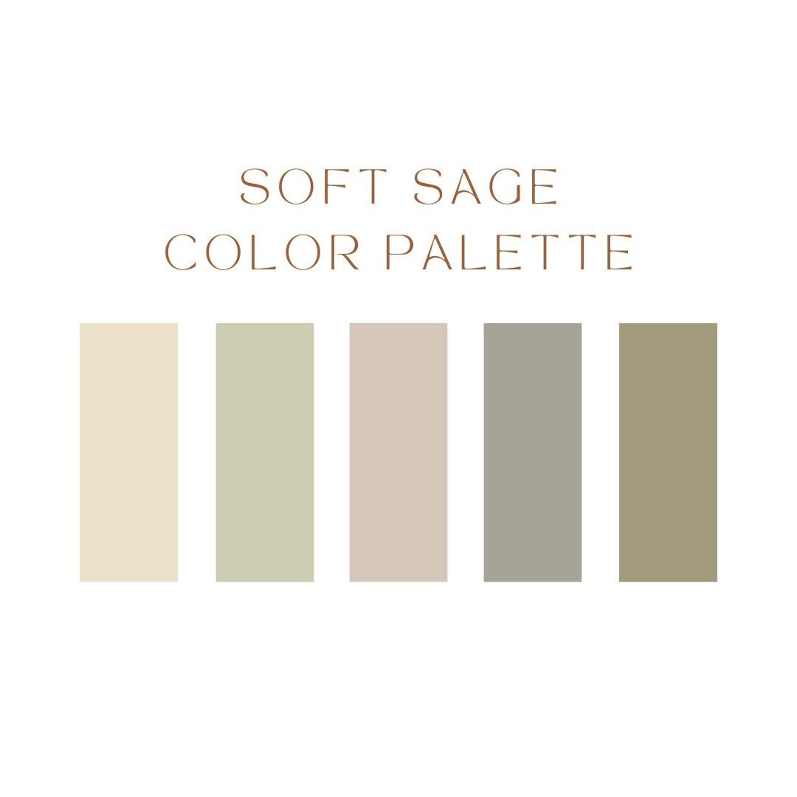 Soft Sage Color Palette - Curated Paint Colors for Your Home - Etsy