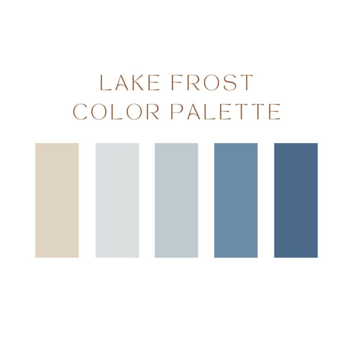 Lake Frost Color Palette Curated Paint Colors for Your Home - Etsy