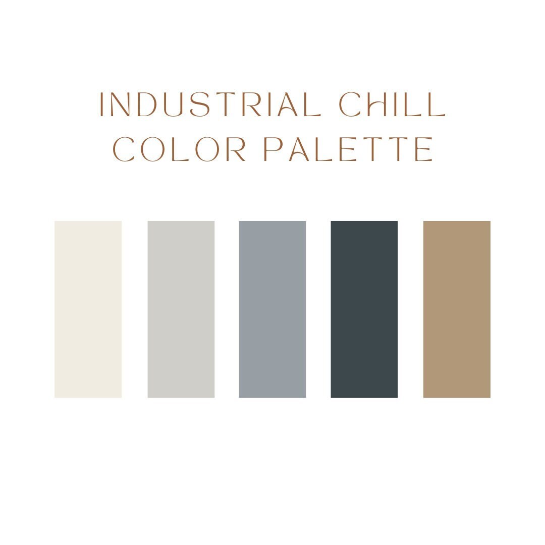 Industrial Chill Color Palette - Curated Paint Colors for Your Home - Etsy