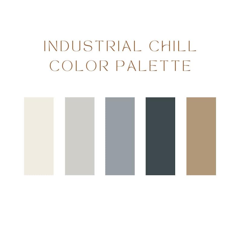 Industrial Chill Color Palette - Curated Paint Colors for Your Home - Etsy