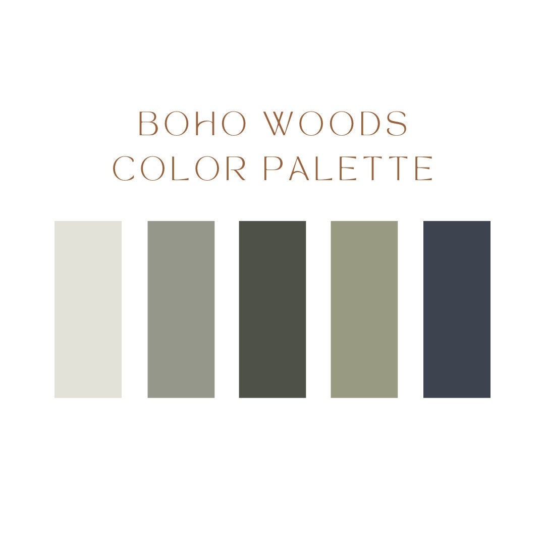 Boho Woods Color Palette - Curated Paint Colors for Your Home - Etsy