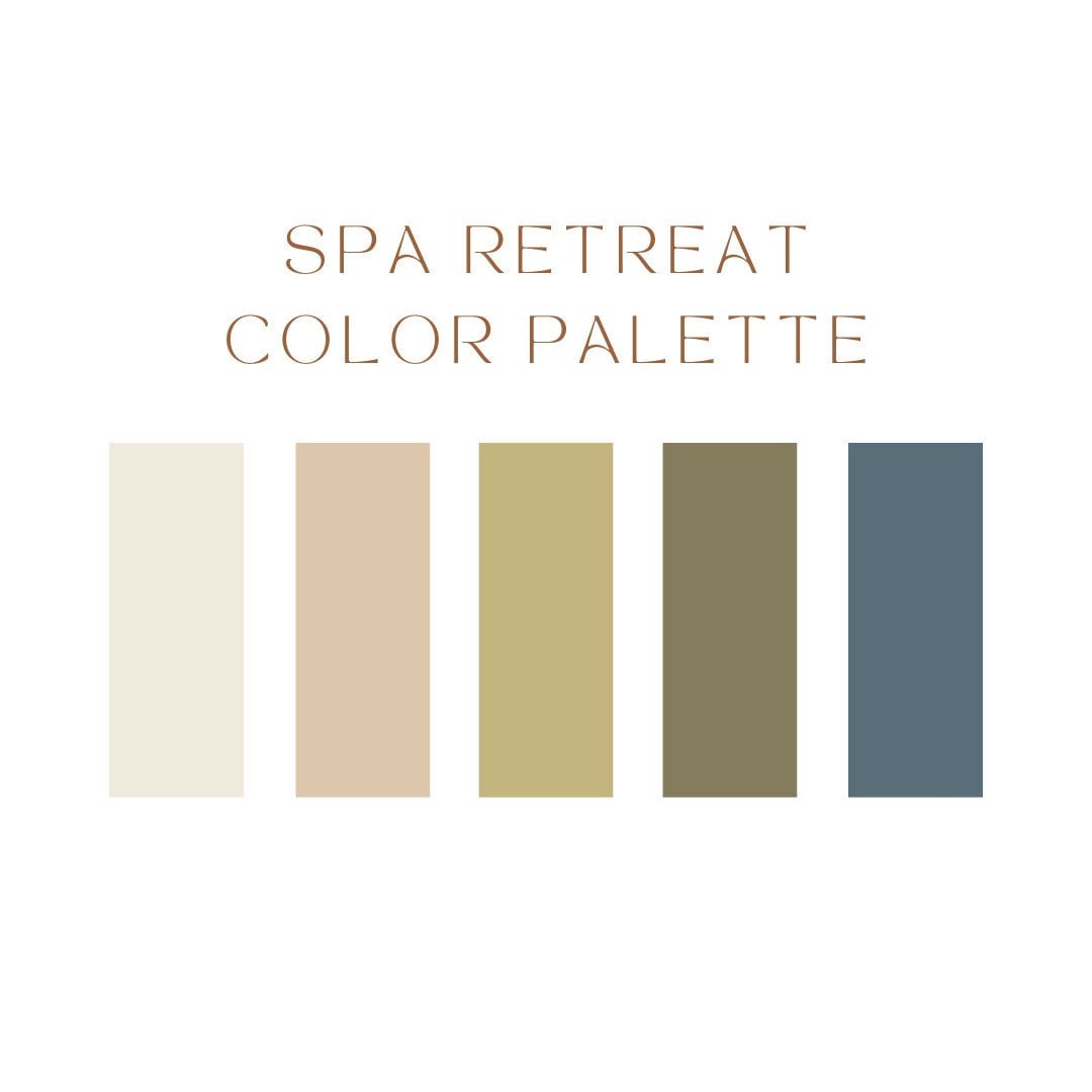 Spa Retreat Color Palette - Curated Paint Colors for Your Home - Etsy