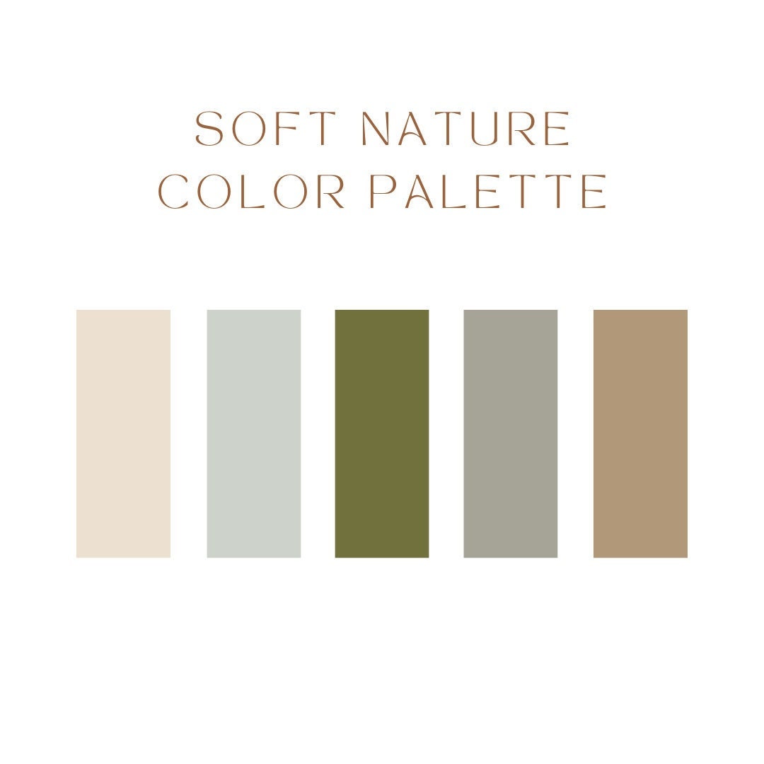 Soft Nature Color Palette - Curated Paint Colors for Your Home - Etsy