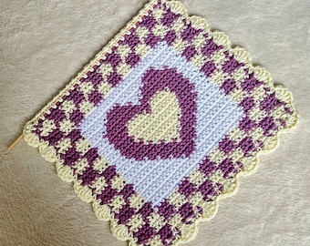 Cute Heart Butterfly Y2K Crochet Tapestry Pattern Crocheted Gift ...