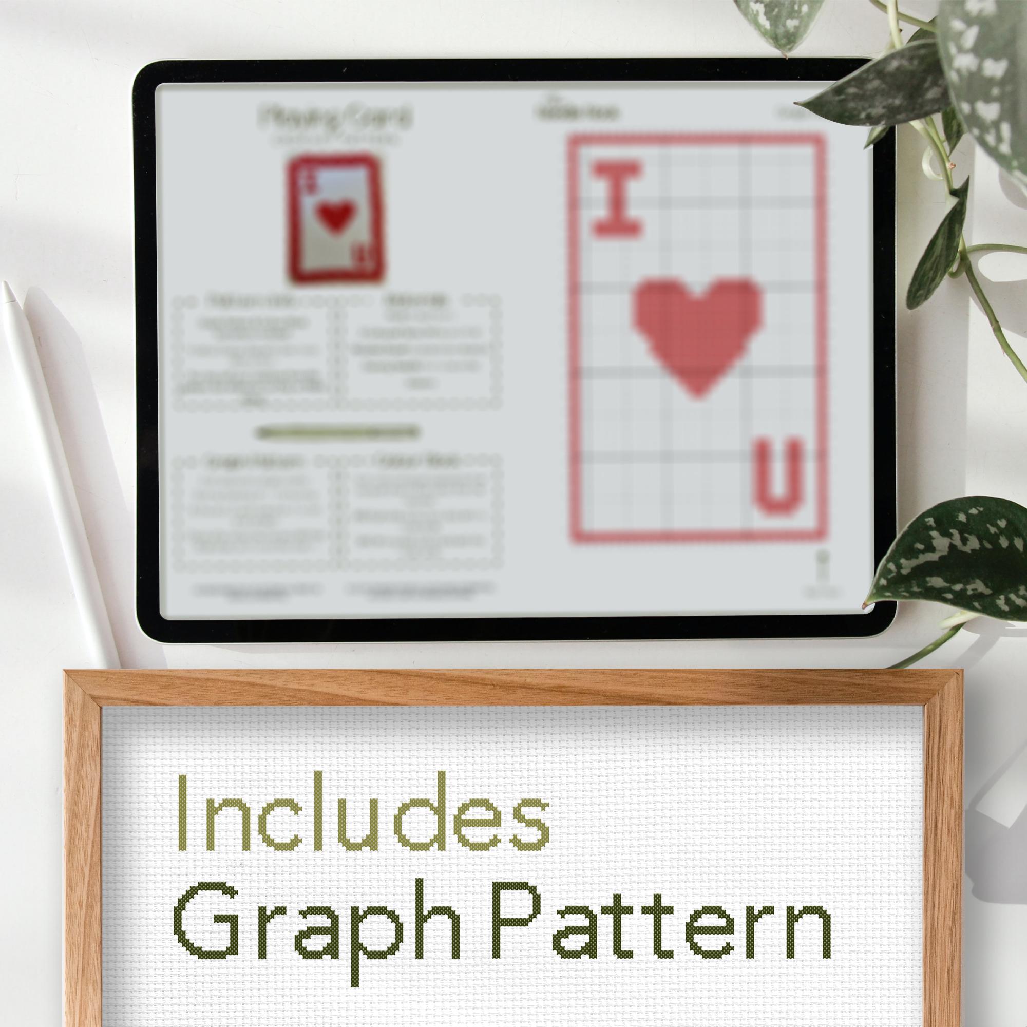 Playing Card Crochet Tapestry Pattern: I Love You Gift (PDF Digital ...