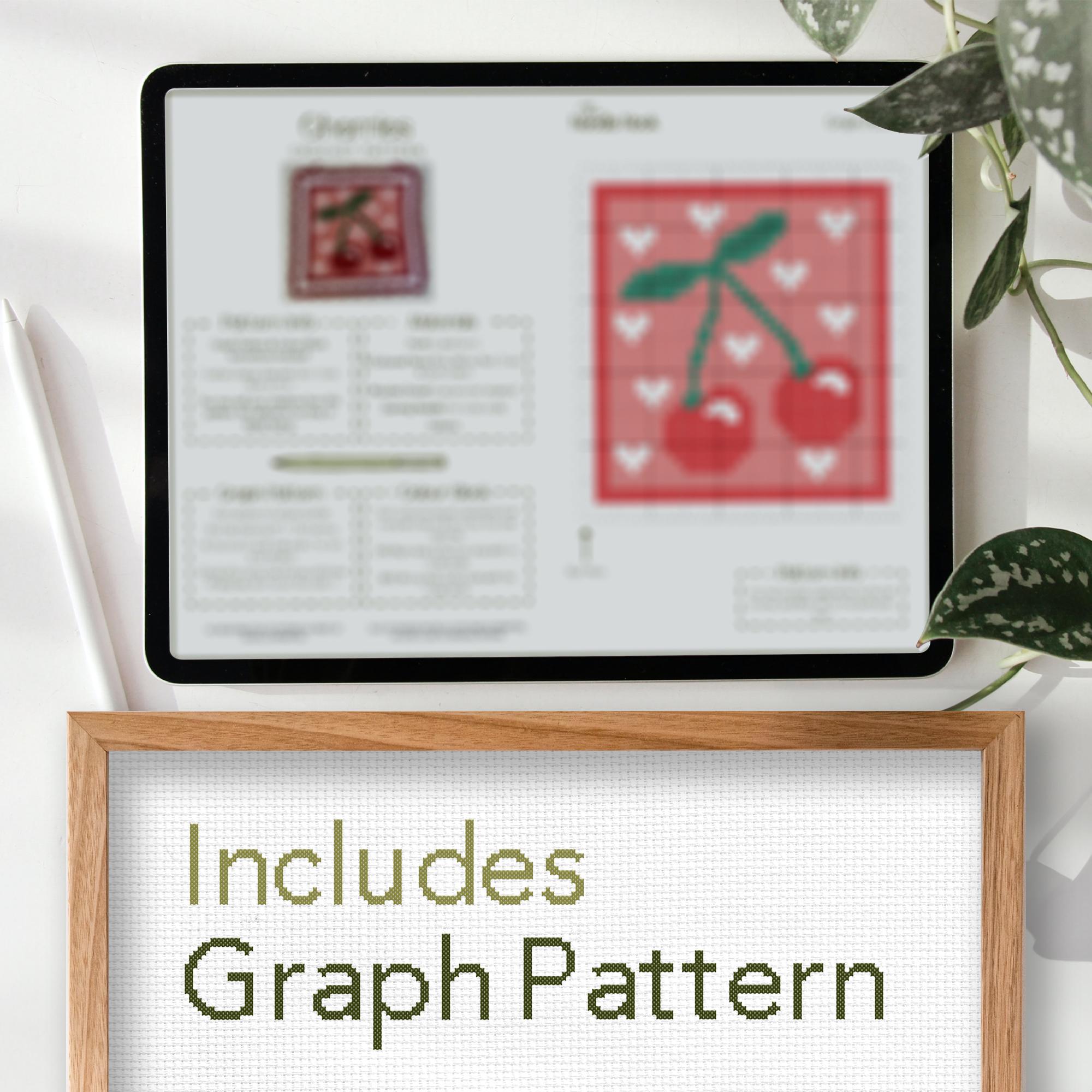 Y2K Crochet Cherry Heart Tapestry Pattern (PDF Digital Download) - Etsy