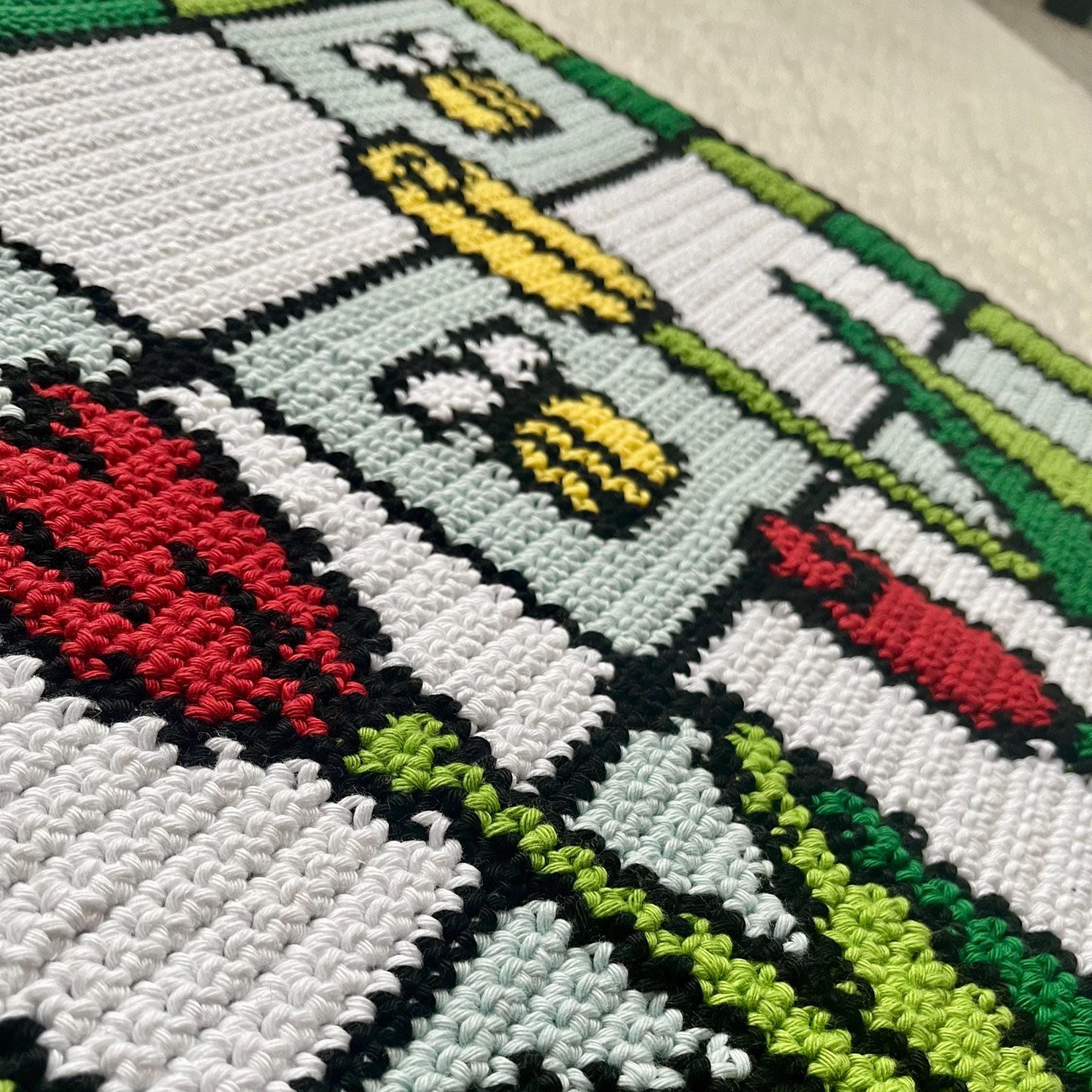 Tulip & Bee Crochet Tapestry Pattern: Vintage Stained Glass (PDF ...