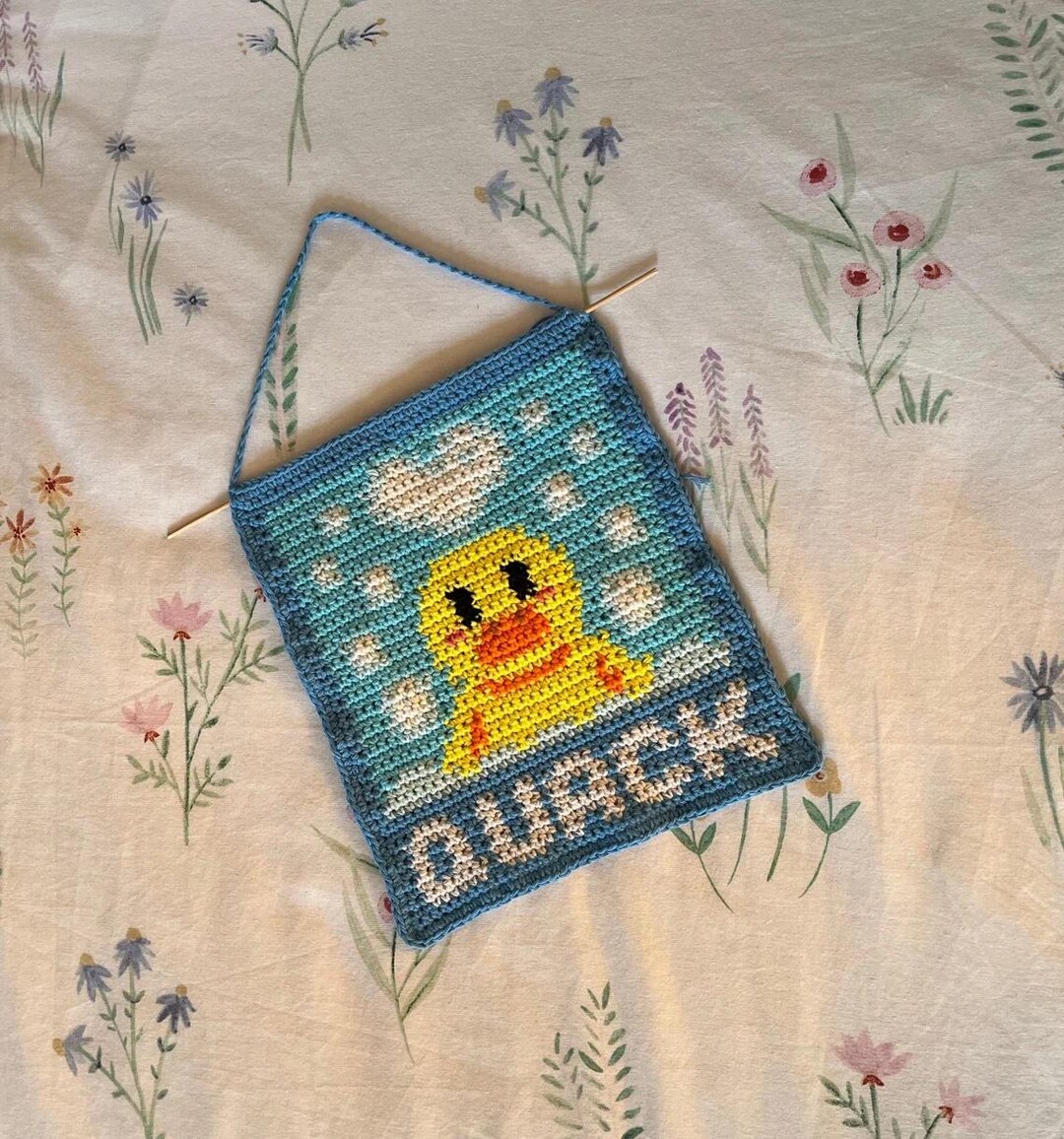 Cute Rubber Duck Easy Crochet Pattern - Tapestry Wall Hanging - Instant ...