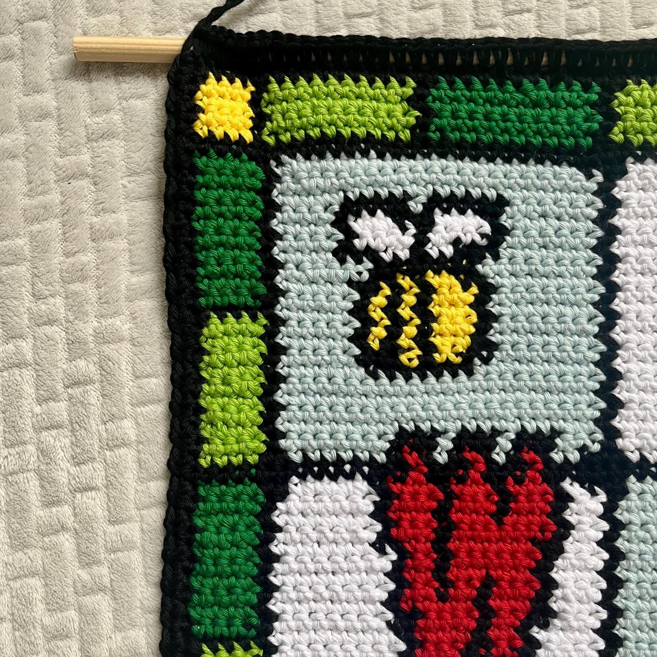 Tulip & Bee Crochet Tapestry Pattern: Vintage Stained Glass (PDF ...