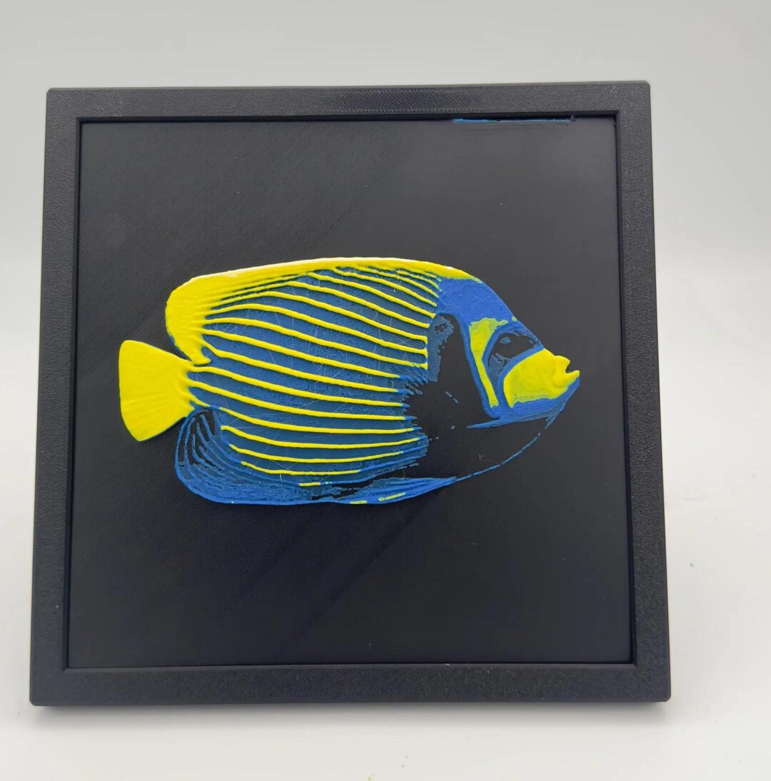 Marine Fish - Emperor Angelfish 3D Printed Wall Art - Etsy