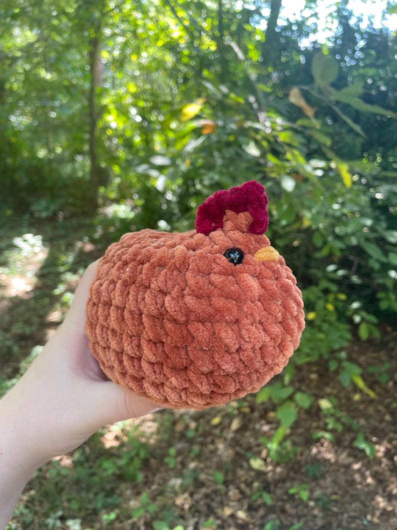 Mini Crochet Chicken Stuffed Animal Chicken Chicken Plushie Christmas ...
