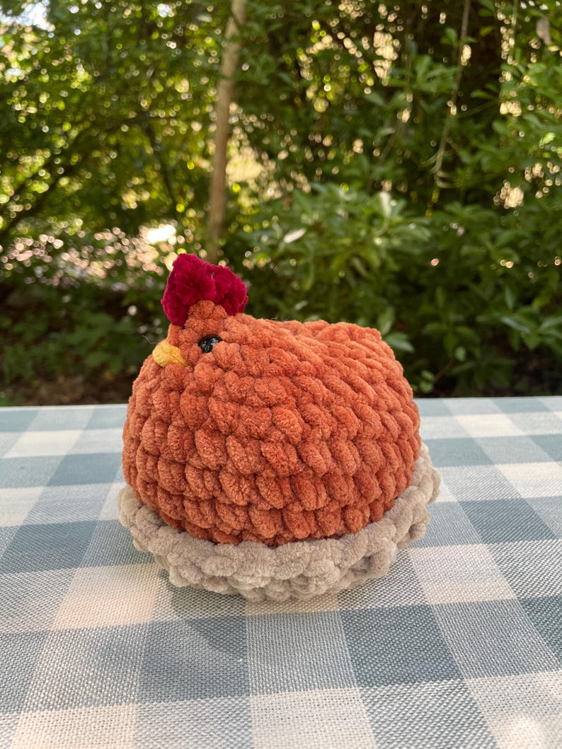 Mini Crochet Chicken Stuffed Animal Chicken Chicken Plushie Christmas ...