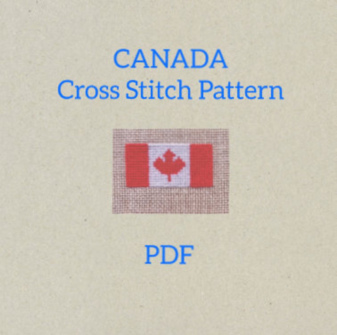 Canada Flag Cross Stitch Pattern - Etsy
