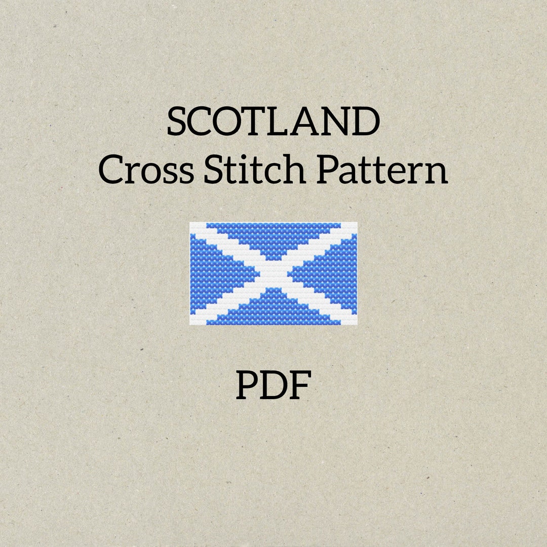 Scotland Flag Cross Stitch Pattern - Etsy