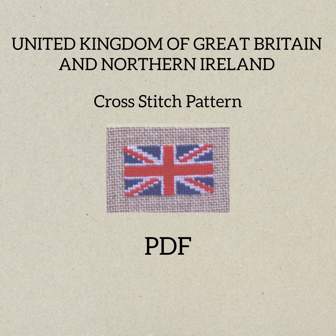 UK Flag/union Jack Cross Stitch Pattern - Etsy