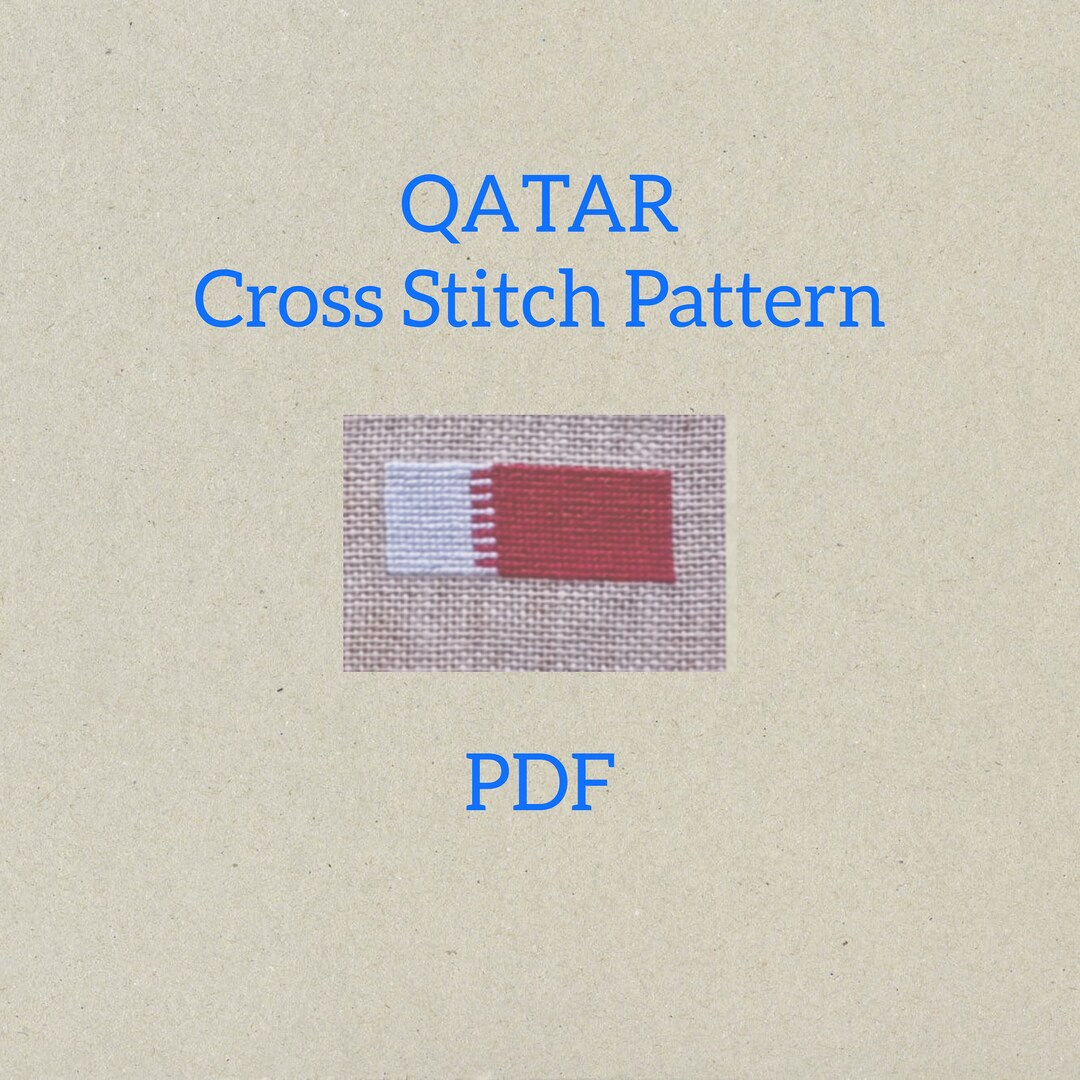 Qatar Flag Cross Stitch Pattern - Etsy