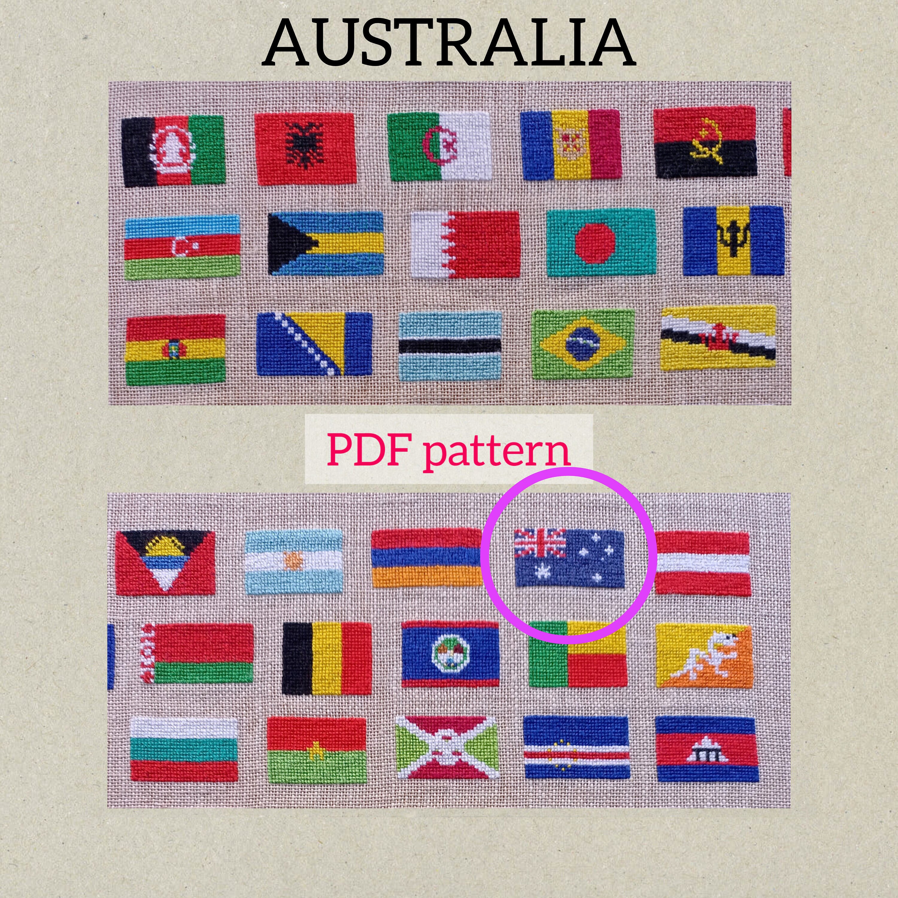 Australia Flag Cross Stitch Pattern - Etsy