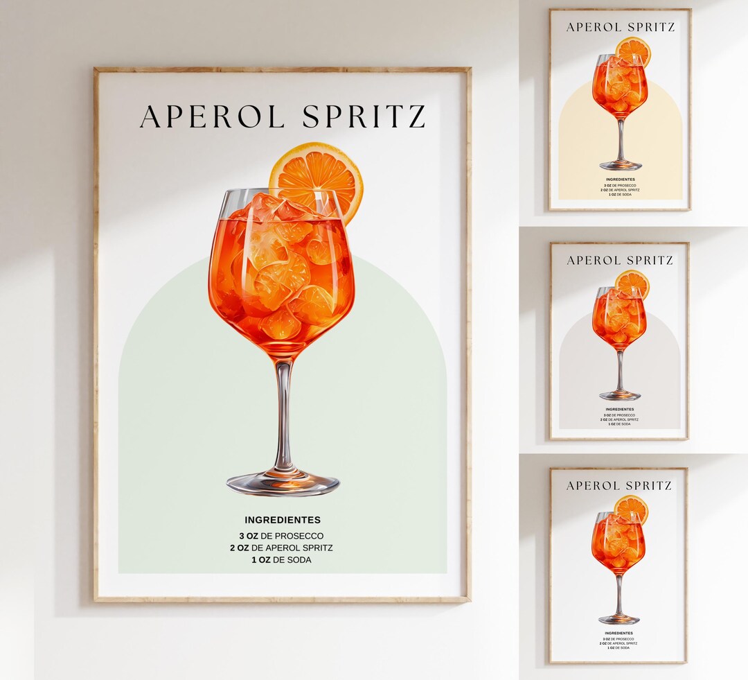 Aperol Spritz Wall Art Digital Download Party Signature Drink Sign ...