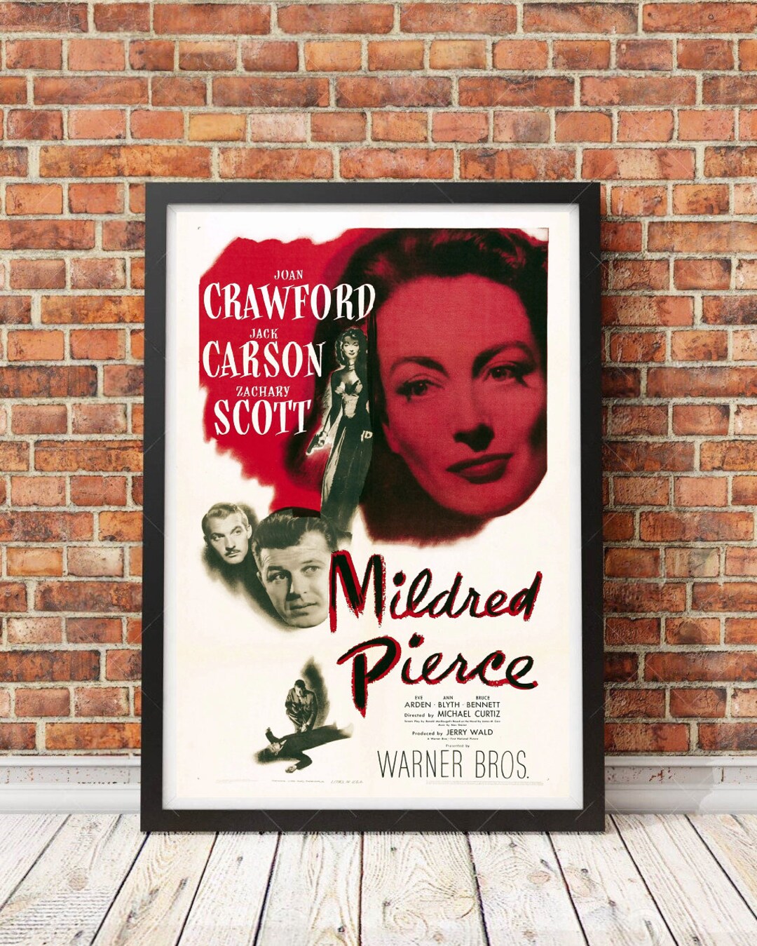 Mildred Pierce (1945) Movie Poster Print, Canvas Wall Art, Room Decor ...