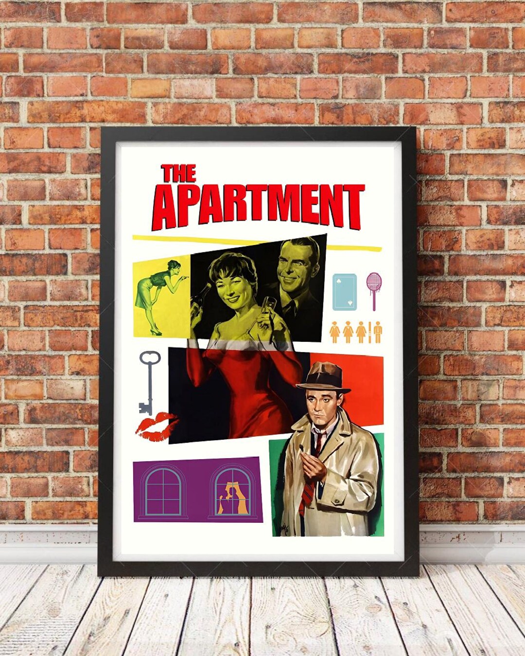 The Apartment 1960 Movie Poster Print, Canvas Wall Art, Room Decor ...