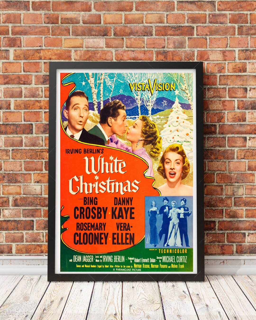White Christmas (1954) Movie Poster Print, Canvas Wall Art, Room Decor ...