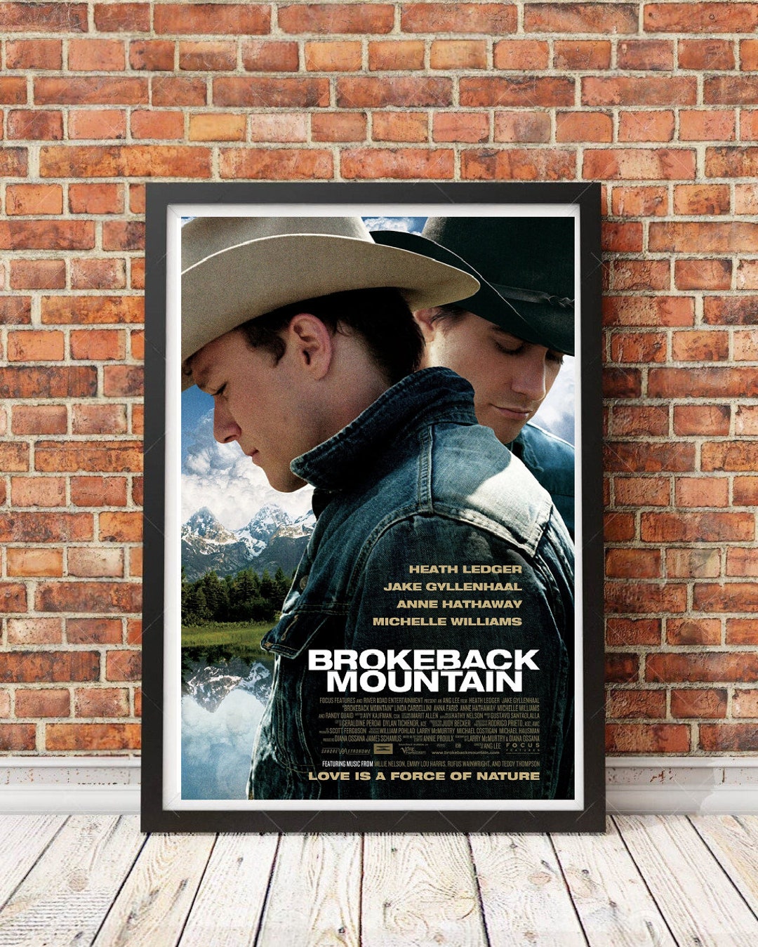 Brokeback Mountain Cast Movie Poster Print, Canvas Wall Art, Room Decor ...