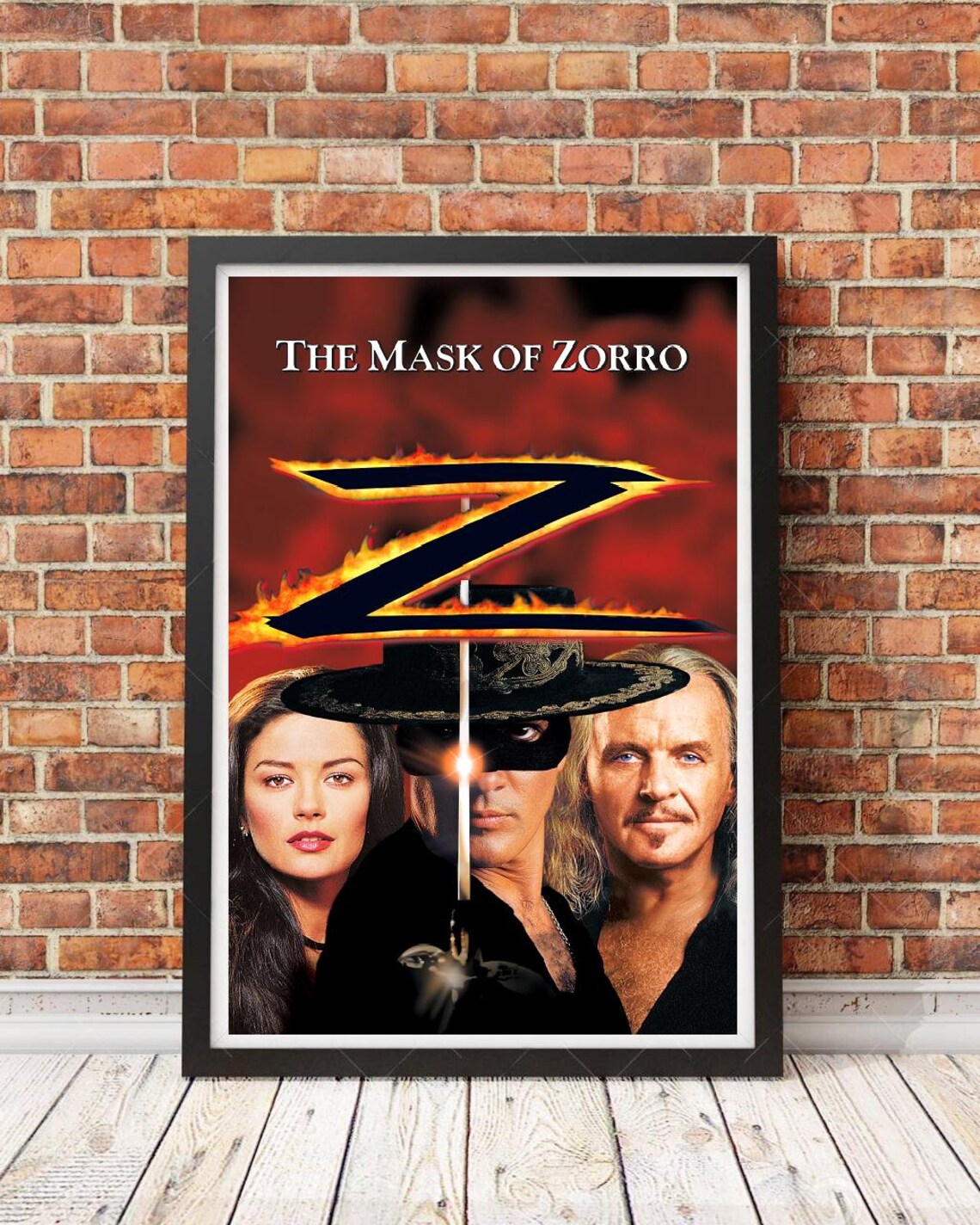 The Mask of Zorro (1998) Movie Poster Print, Canvas Wall Art, Room ...