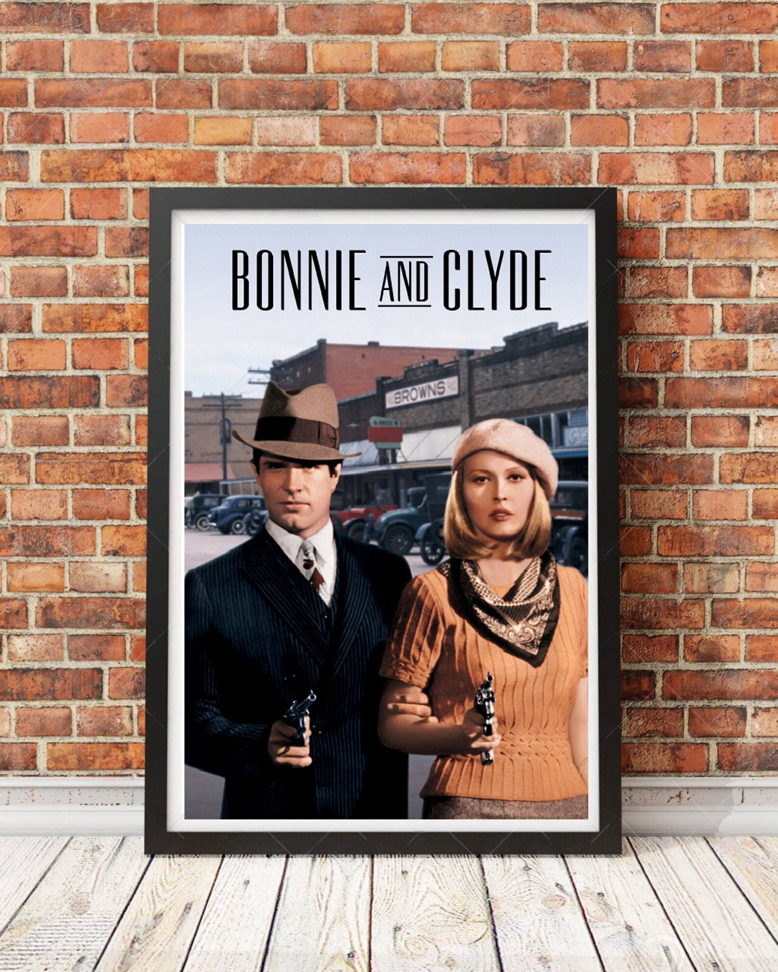Bonnie and Clyde 1967 Movie Poster Print, Canvas Wall Art, Room Decor ...