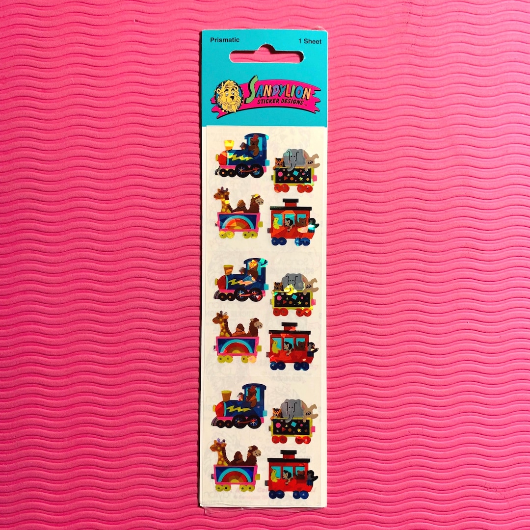 Sandylion Vintage Stickers NIP Prismatic Animal Train Cute - Etsy