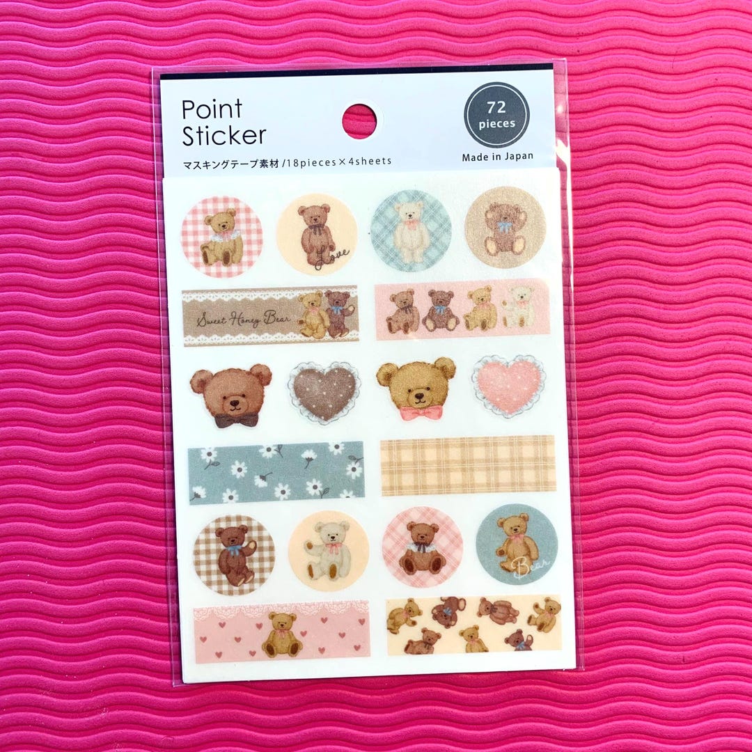 Japanese Cute Stickers NIP Bear Kawaii Stationary - Etsy