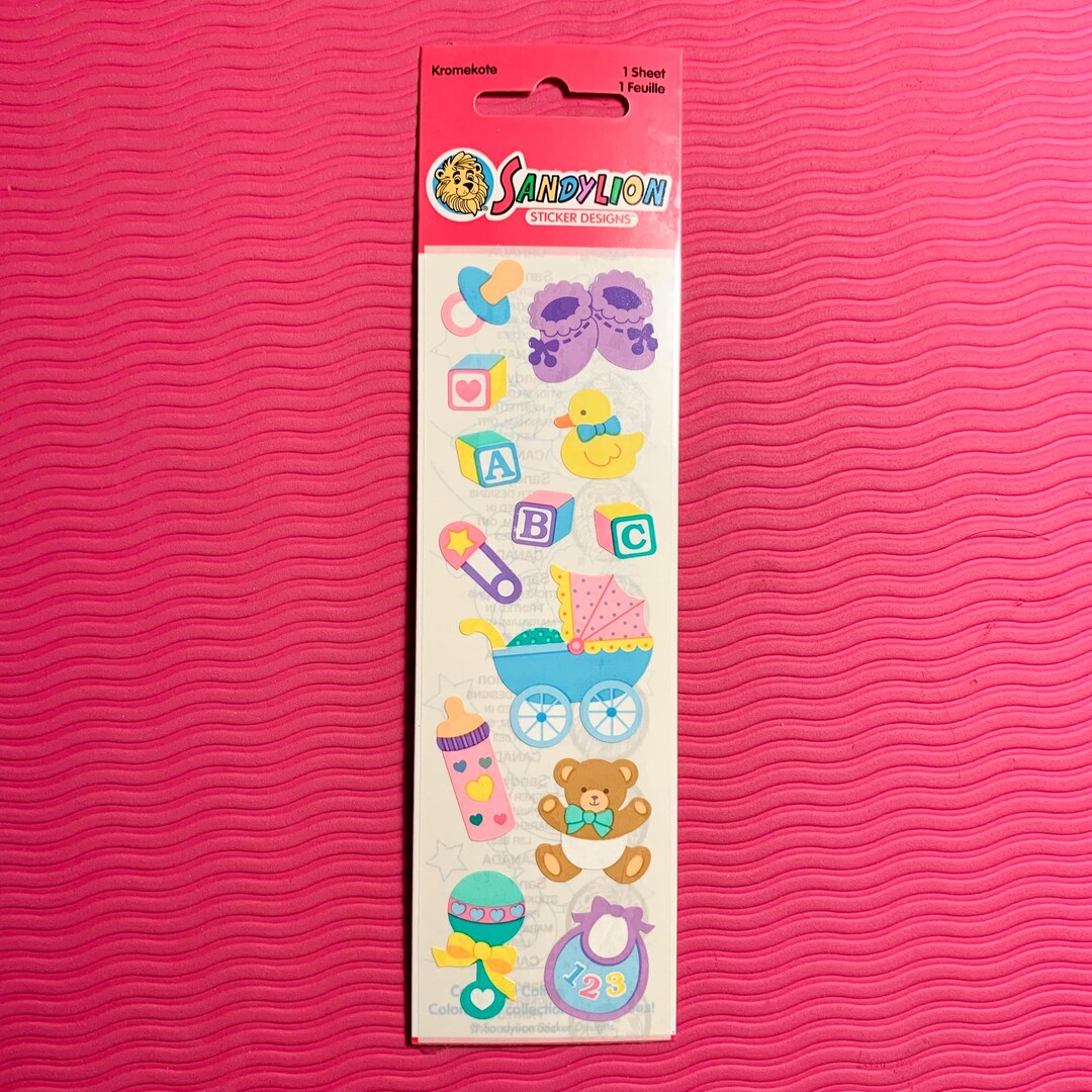 Sandylion Vintage Stickers NIP Kromekote Baby Shower Accessories ...