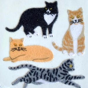 Sandylion Vintage Stickers Fuzzy Cats Cute - Etsy