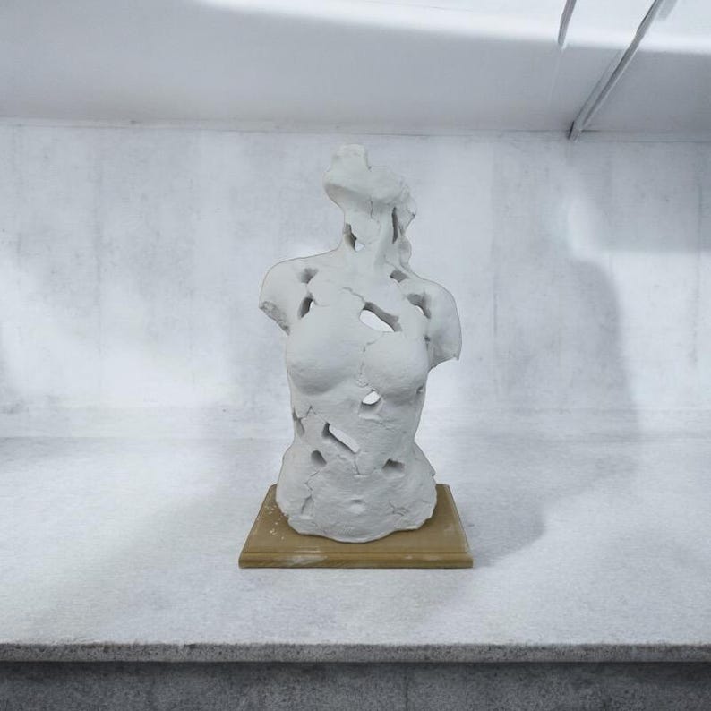 Abstract Female Body-handmade Bust, Table Decoration, Handmade ...