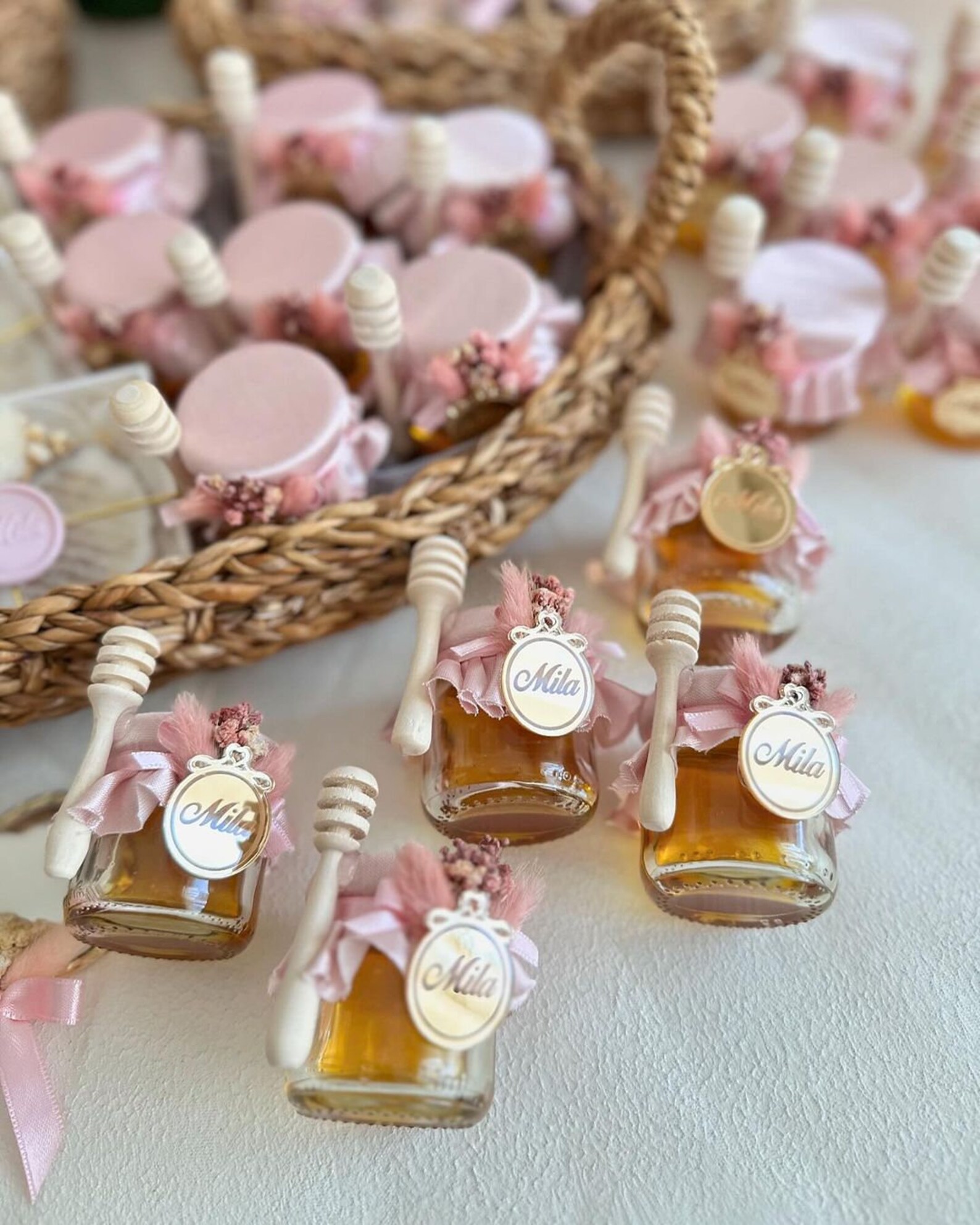 Customizable Honey Jars and Bear Keychains - Perfect for Baby Showers ...