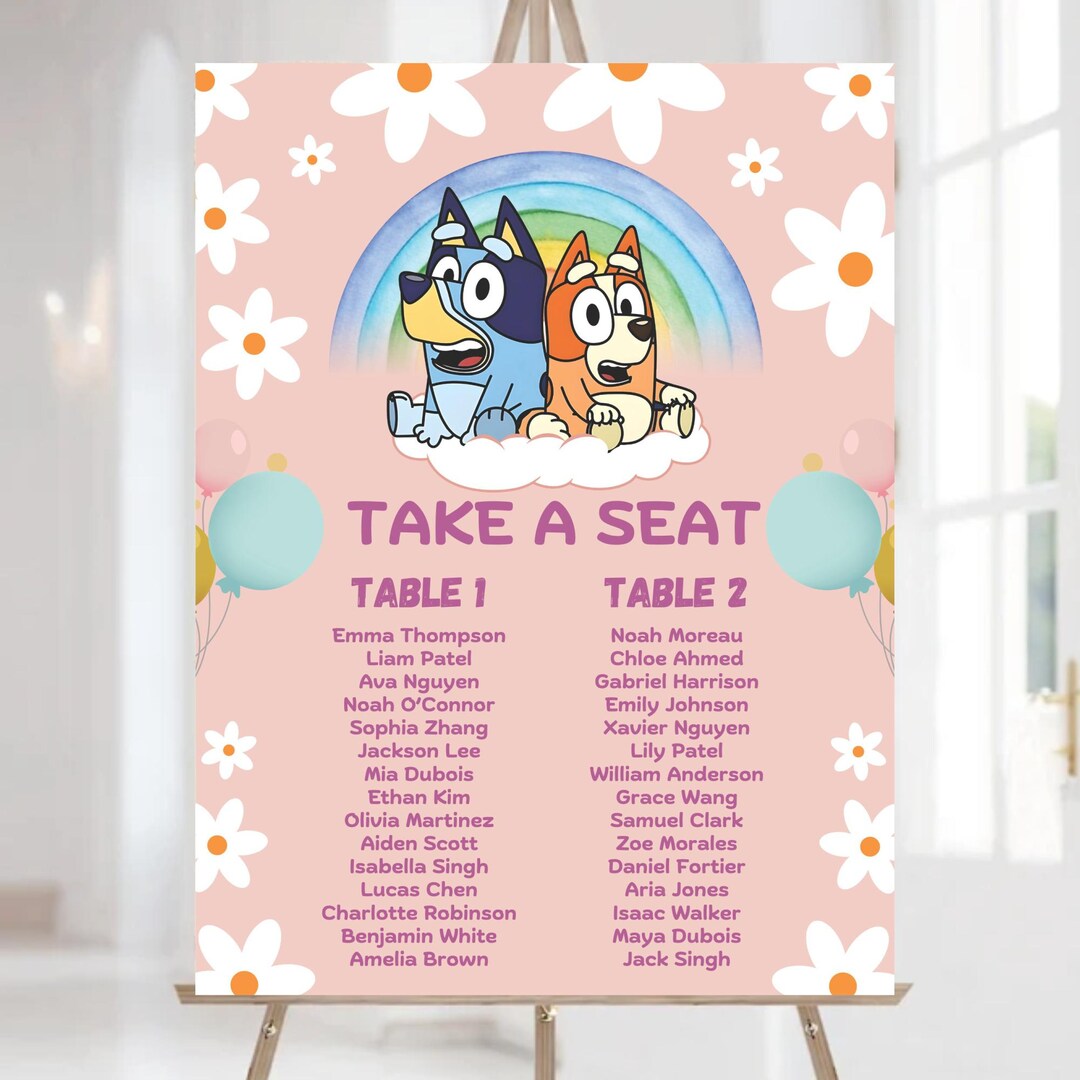 Birthday Banner Bluey Party Favor Labels Girls Blue Dog Birthday Bluey ...