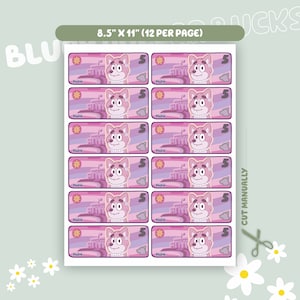 Dollar Bucks Bluey Reward Money Kid Good Behavior Buck for Kid Chore ...