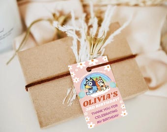 Bluey Favor Tags, Bluey Thank You Tags, Bluey Party Decoration, Bluey ...
