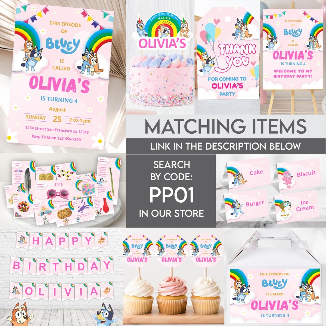 Sticky Gecko Bluey Party Favor Printable Bluey Birthday Treat Bundles ...