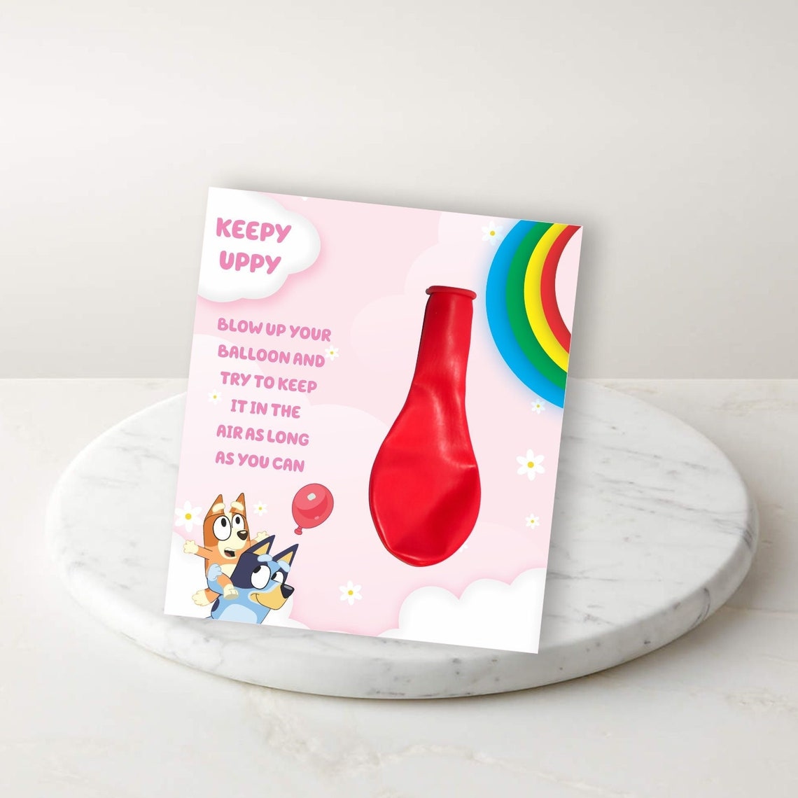 Keepy Uppy Party Favor Bluey Birthday Gift for Girl Blue Dog Theme ...