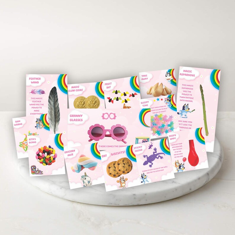 12 Bluey Party Favor Printable Bluey Birthday Treat Bundle Bluey Dog ...