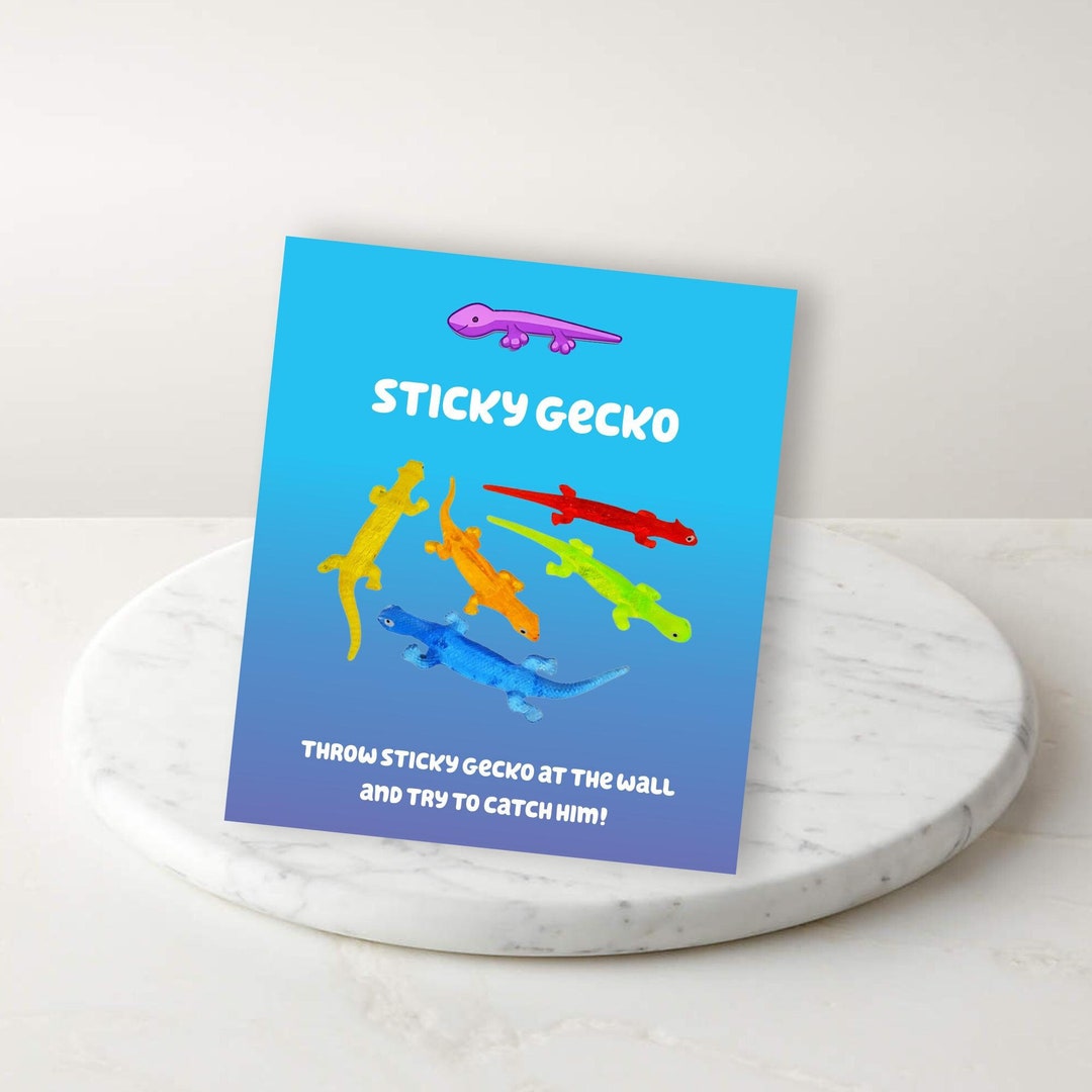 Sticky Gecko Bluey Party Favor Printable Bluey Birthday Treat Bundles ...