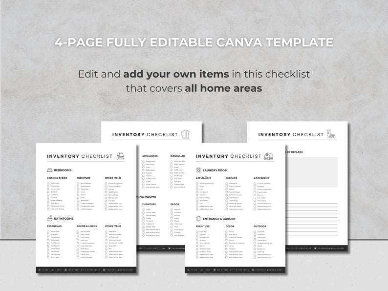 Airbnb Inventory Checklist: Guest Turnover List (editable Canva ...