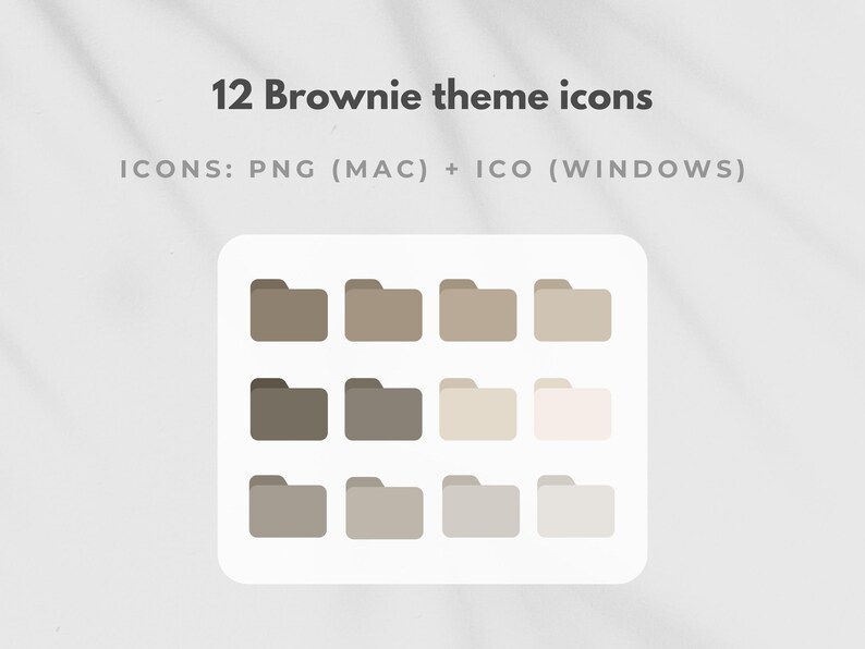 Desktop Folder Icons: 60 Pastel Themed Icons (mac and Windows Bundle ...