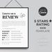 Airbnb 5-star Rating Sign: Vacation Rental Review Guide (editable Canva ...