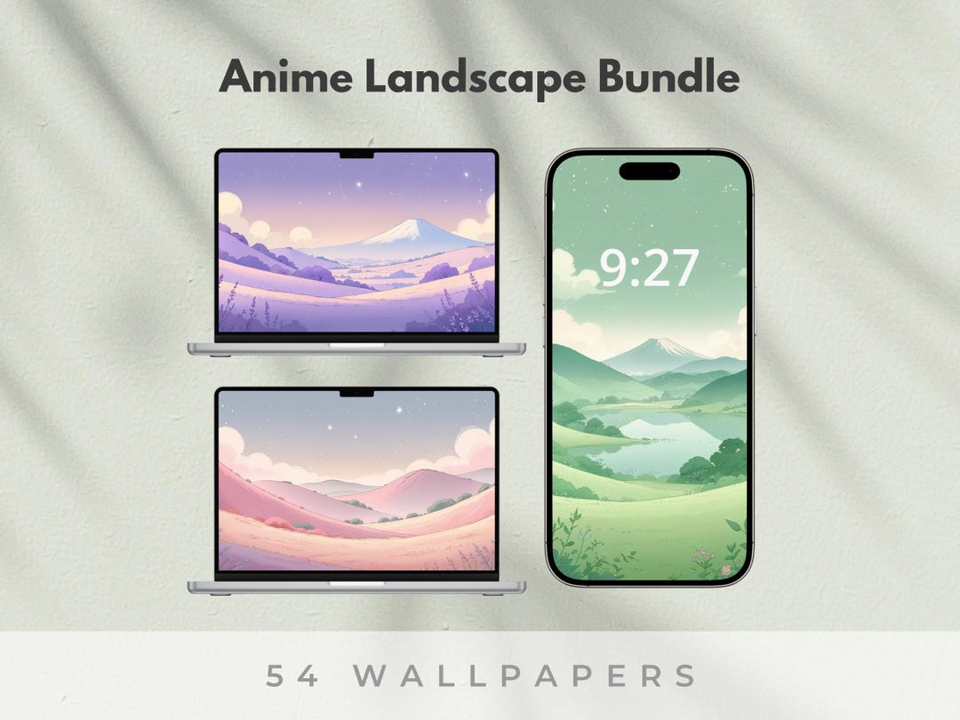 Anime Landscape Desktop Wallpapers: Studio Ghibli Inspired Pack ...