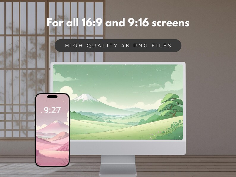 Anime Landscape Desktop Wallpapers: Studio Ghibli Inspired Pack ...
