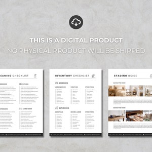 Guest Turnover Binder: Airbnb Checklist Bundle, Cleaning, Inventory ...